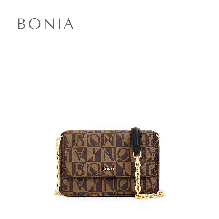 Bonia Black Eterna Monogram Sling Bag | Beg silang | Shopee Malaysia