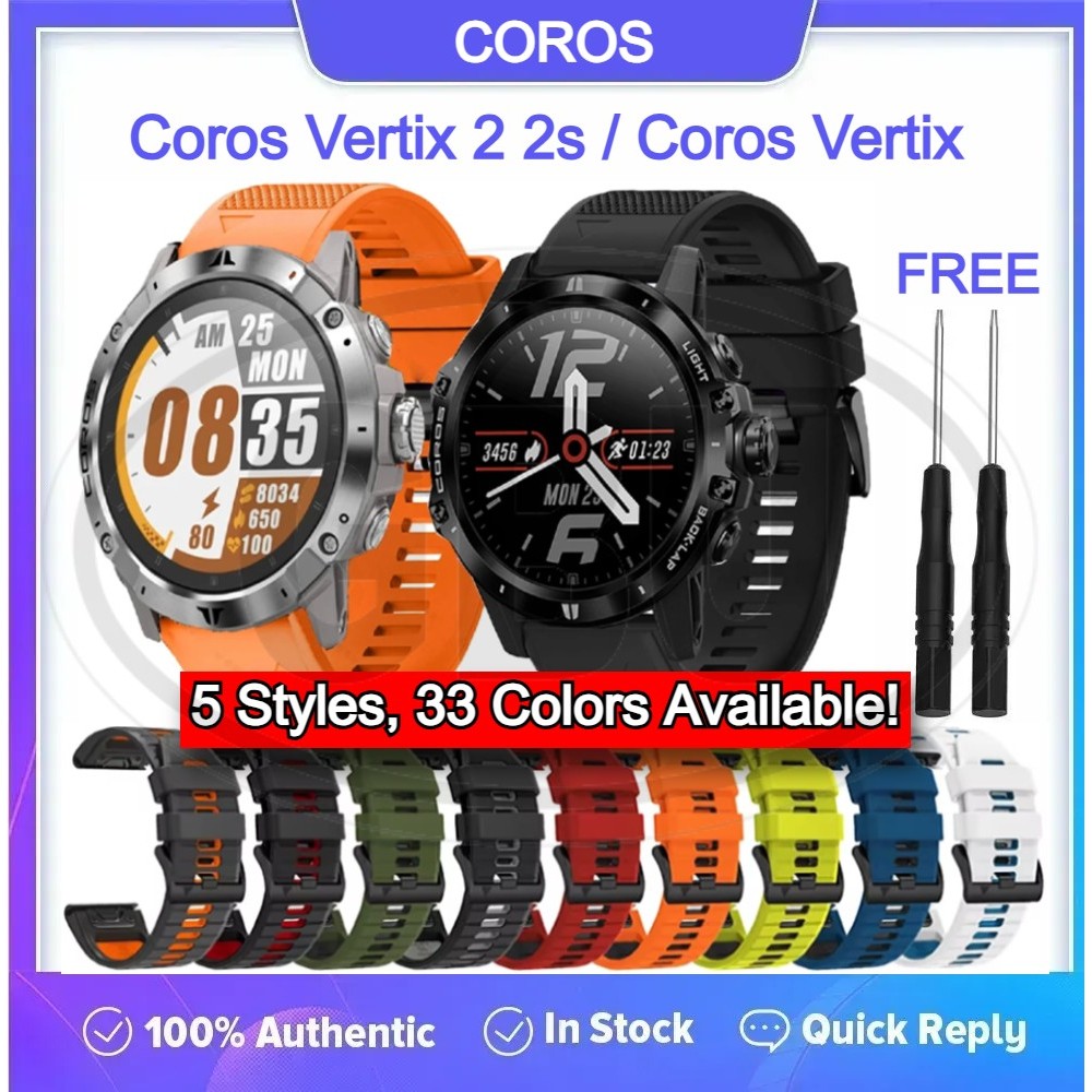 Coros Vertix 2 / Coros Vertix 2s / Coros Vertix QuickFit Tali Silikon ...