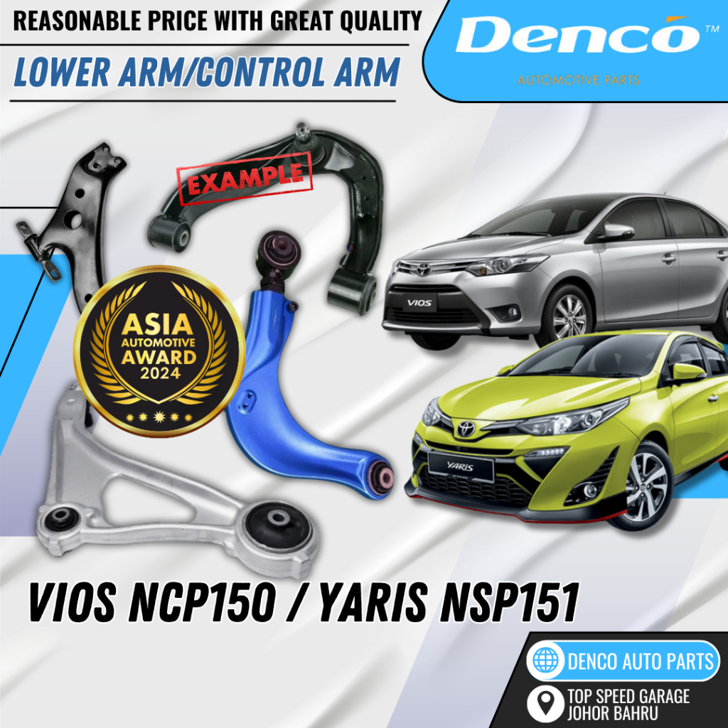 DENCO Lower Arm Left Right [6 Months Warranty] Toyota Vios NCP150 Yaris ...