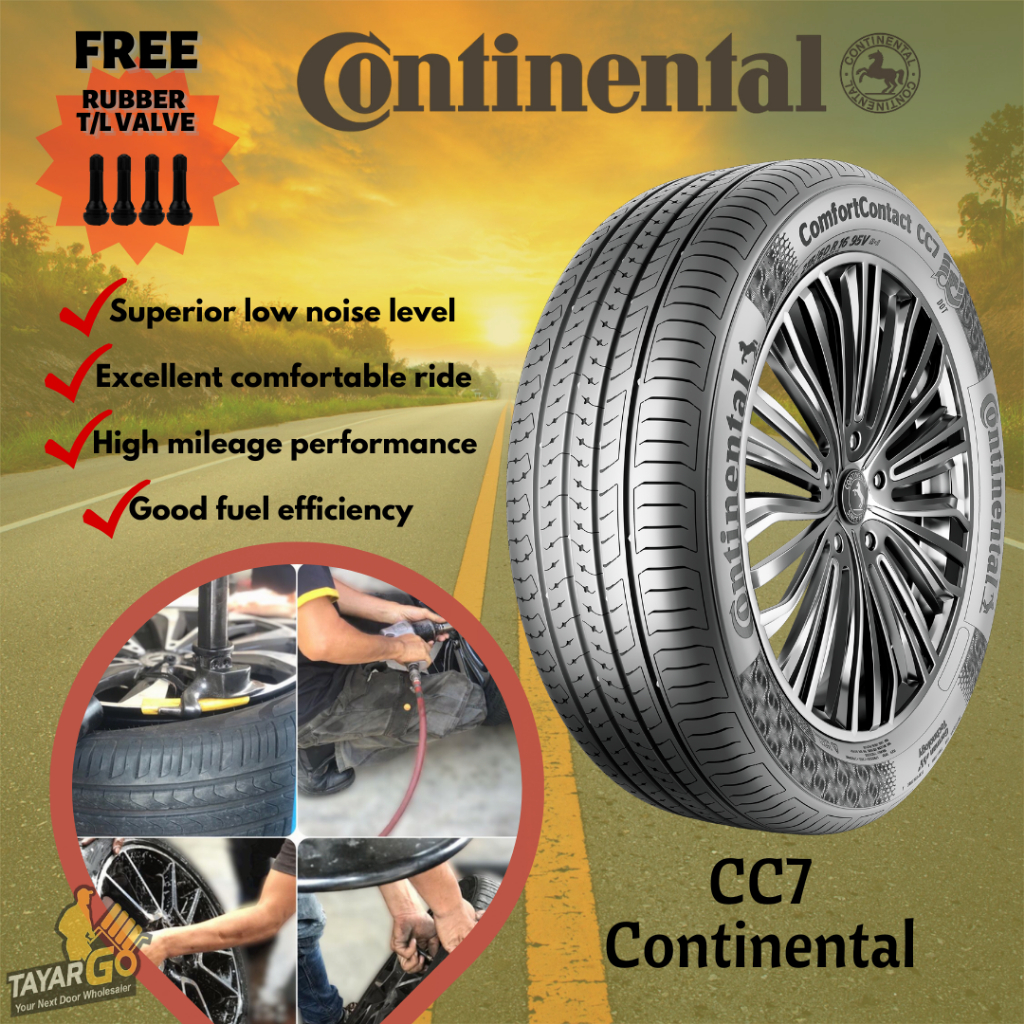TAYARGO New Car Tyre 195 55 15 Continental Cc7 Conti Tayar Kereta Murah ...