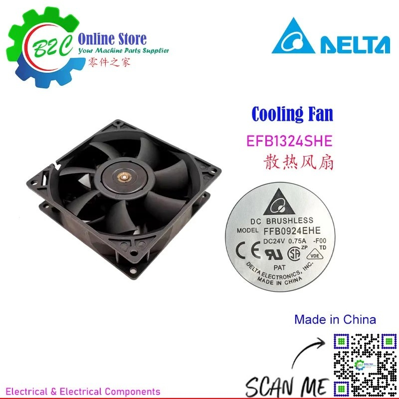 Delta FFB0924EHE DC Brushless Cooling Fan Electronics 24VDC 0.75A ...