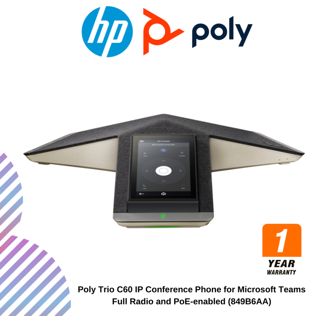 Poly Trio C60 IP Conference Phone for Microsoft Teams Full Radio and ...