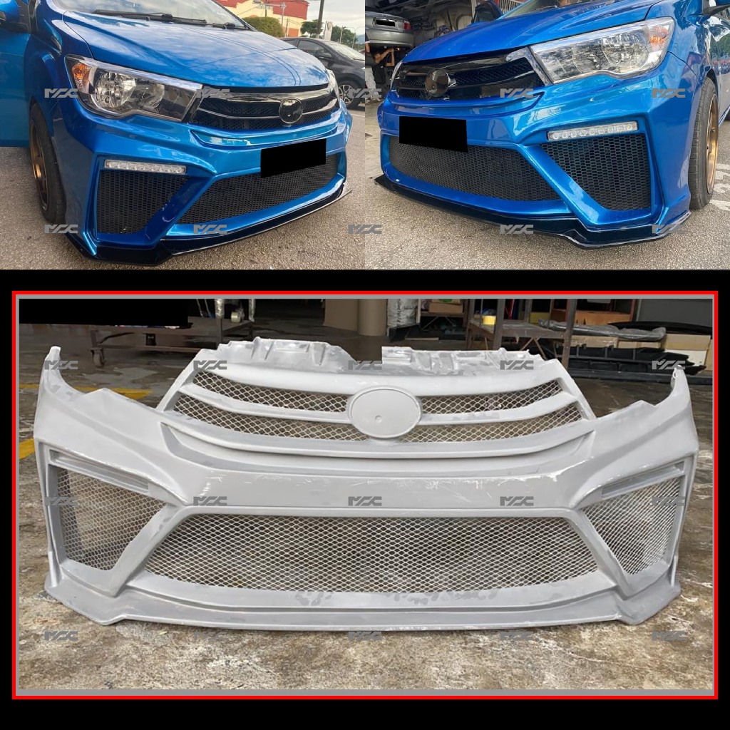 Perodua Bezza 2016-2019 GT Look Front Bumper Bodykit Material Fiber ...