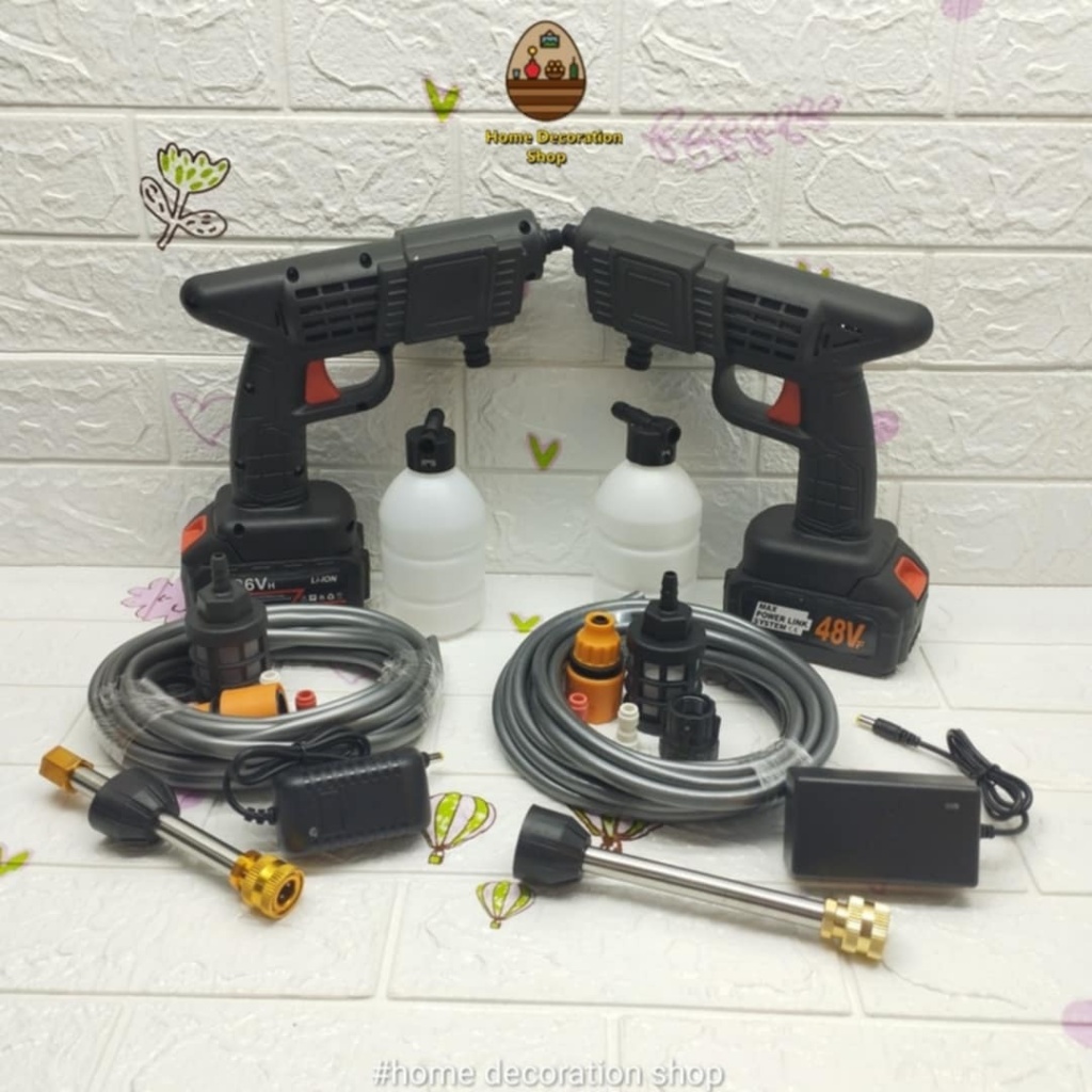 Full Set Water Jet Cordless High Pressure Battery Lithium Cleaning Tool ...