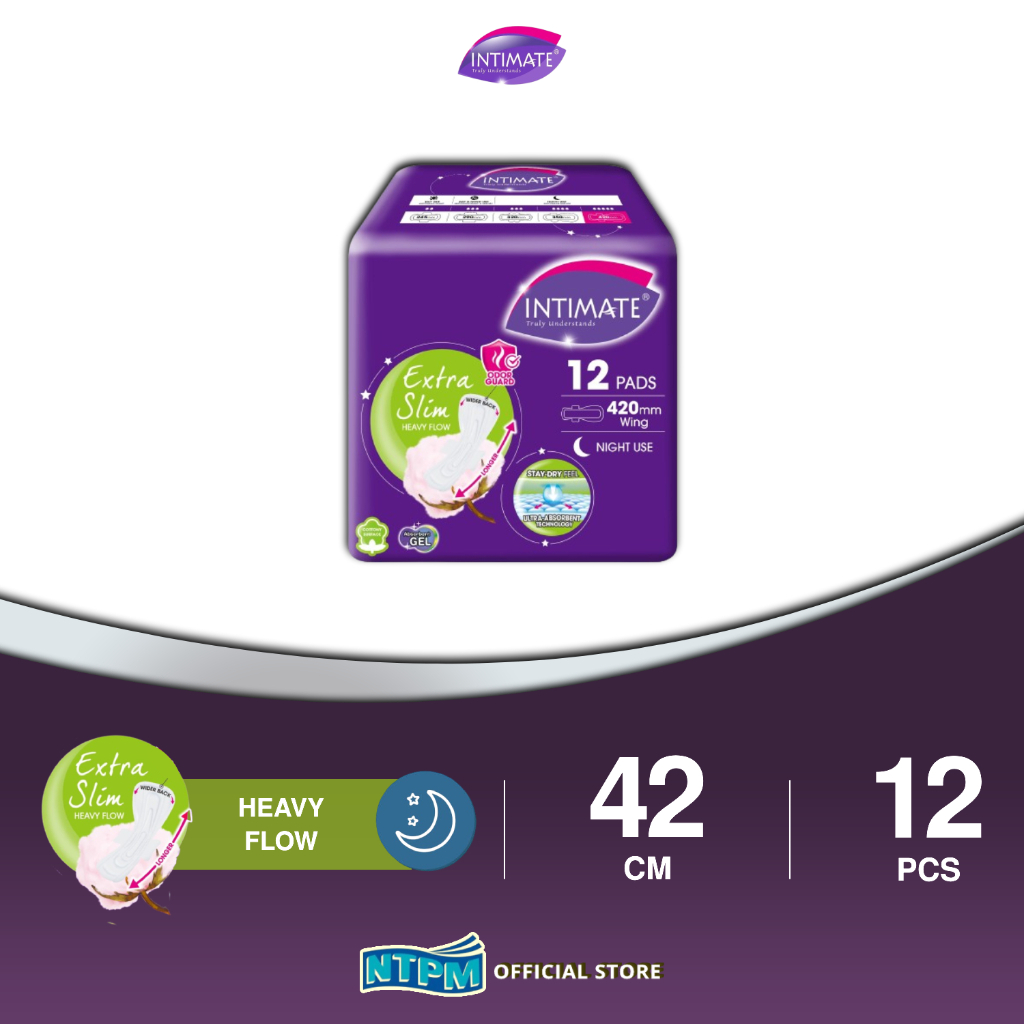 (P87) Intimate Extra Slim NiteLong Wing 420mm (12's) | Shopee Malaysia