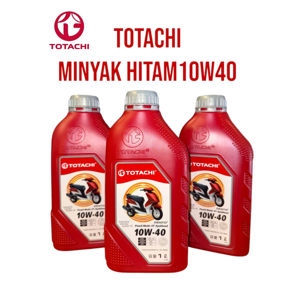 TOTACHI MOTOR 4T 10W40 10W-40 10 40 SEMI SYNTHETIC 1L ENGINE OIL MINYAK ...