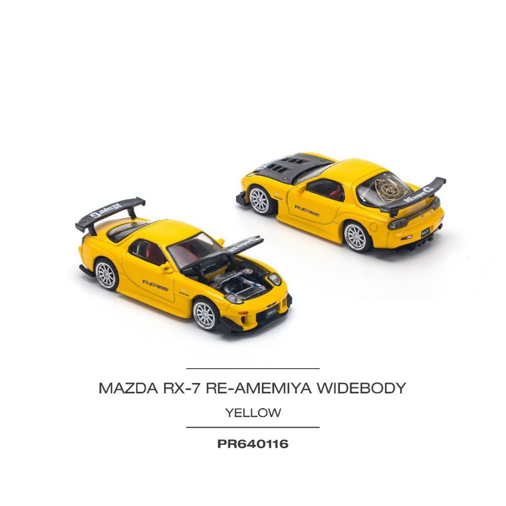 POPRACE 1:64 Diecast Model Car - MAZDA RX-7 (FD3S) RE-AMEMIYA WIDEBODY YELLOW | Shopee Malaysia