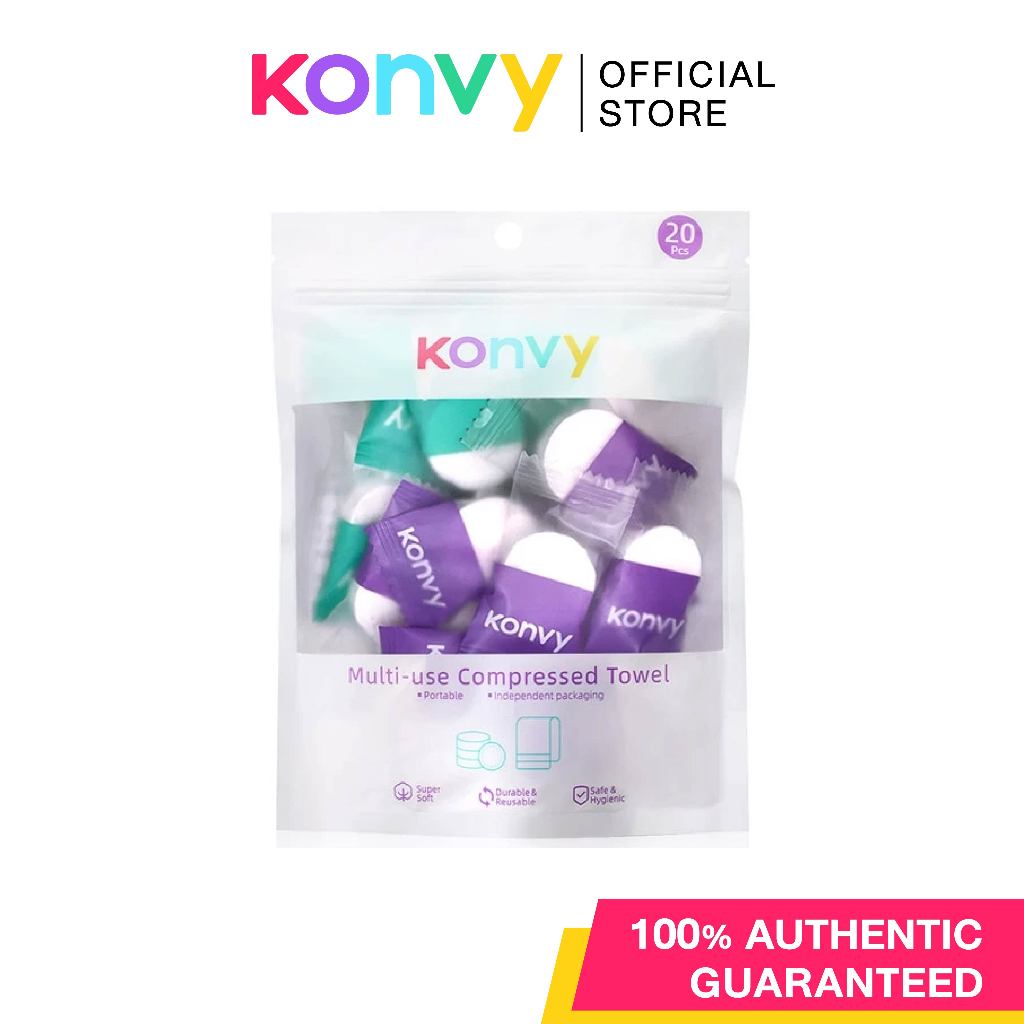 Konvy Multi-use Compressed Towel (20 pcs） | Shopee Malaysia