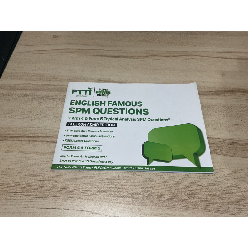 BUKU LATIHAN ENGLISH PTTI | SPM KSSM | LATIHAN ENGLISH SPM | Shopee ...
