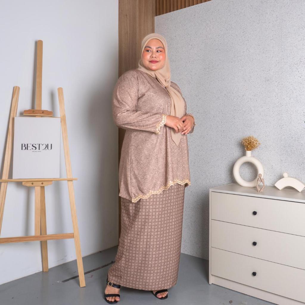 [BEST2U] - Mahsuri Sulam Kurung Modern Set Wanita Satin Clothing ...
