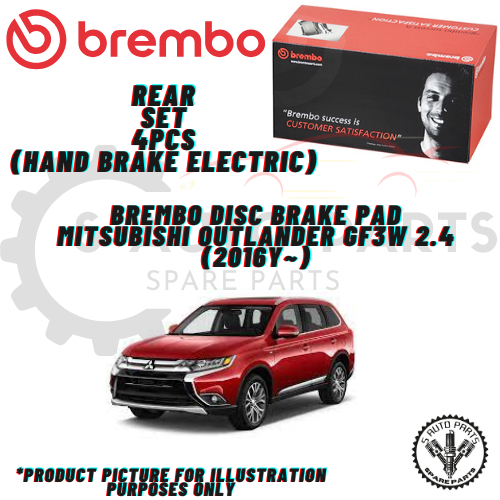 MITSUBISHI OUTLANDER GF3W 2.4 (2016Y~) REAR DISC BRAKE PAD (1SET =4PCS ...