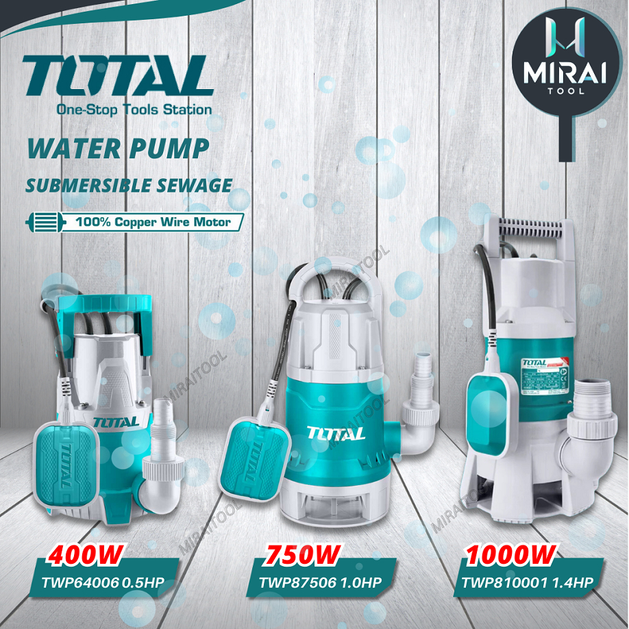 TOTAL Pond Submersible Sewage Water Pump TWP64006 0.5HP-400W /TWP87506 ...