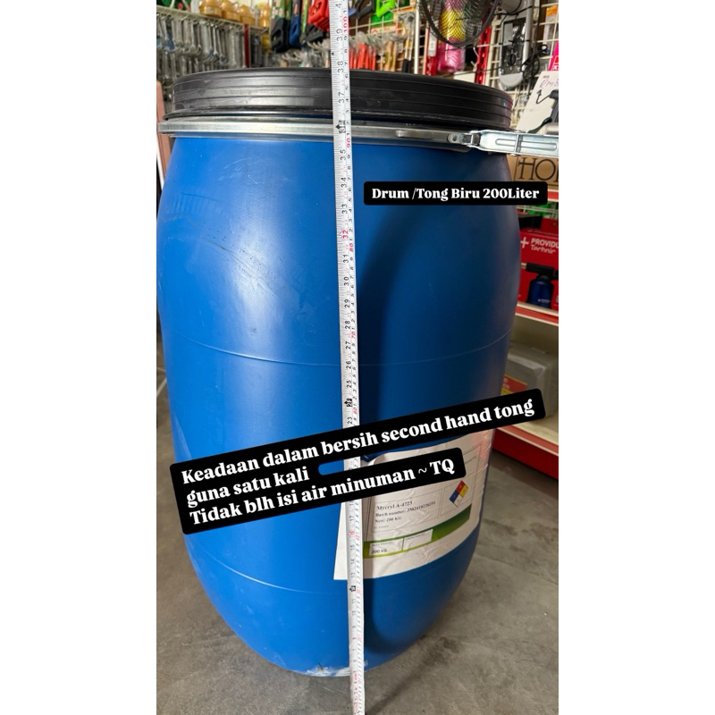 Drum/ Tong Isi Air/ Tong biru 160liter/200liter/ Tong penutup/Tong ...