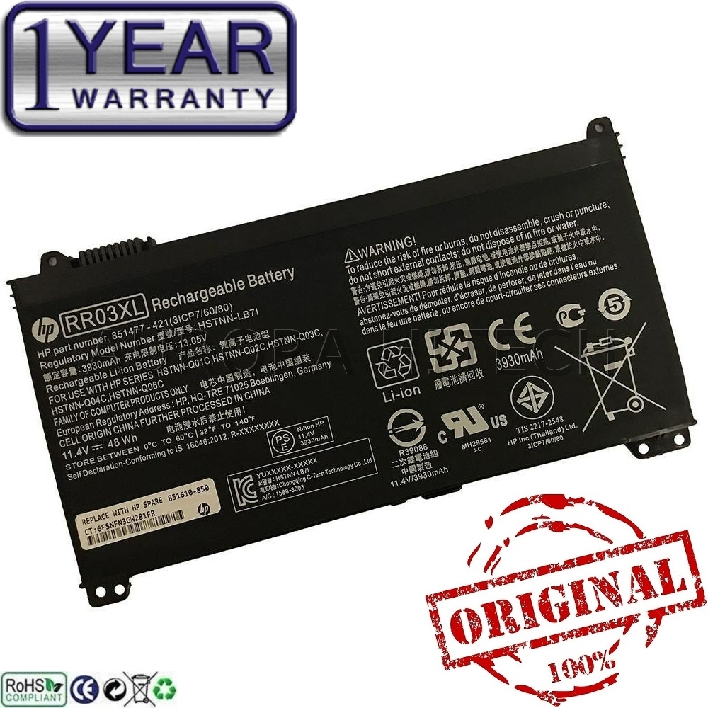 Original HP ProBook 430 G4 G5 851610-850 851610-855 HSTNN-I74C Q01C ...