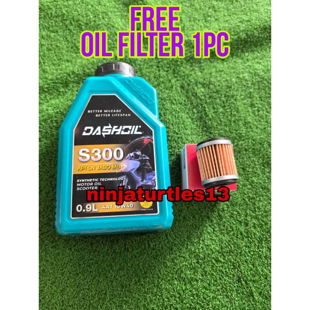 DashOil S300 4AT 10w40 0.9L Semi Synthetic SN Scooter EngineOil Minyak ...