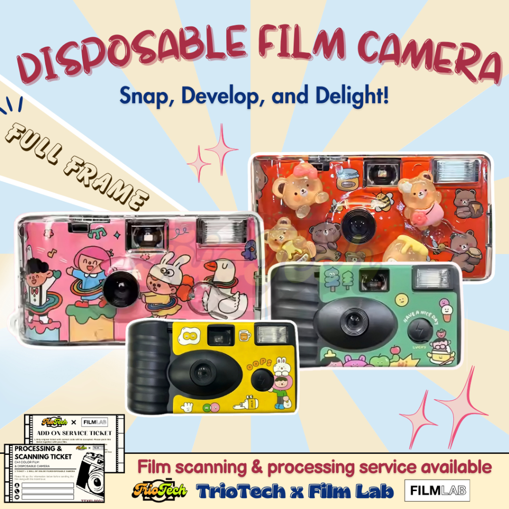 Disposable Film Camera Full Frame with Flash | Cute Easy-to-use gift ...