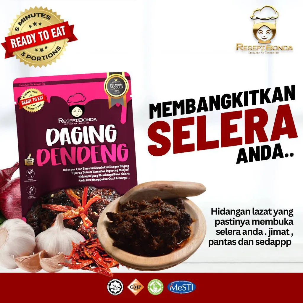 RESEPI BONDA Daging Dendeng Segera RTE Ready To Eat 200g | Shopee Malaysia
