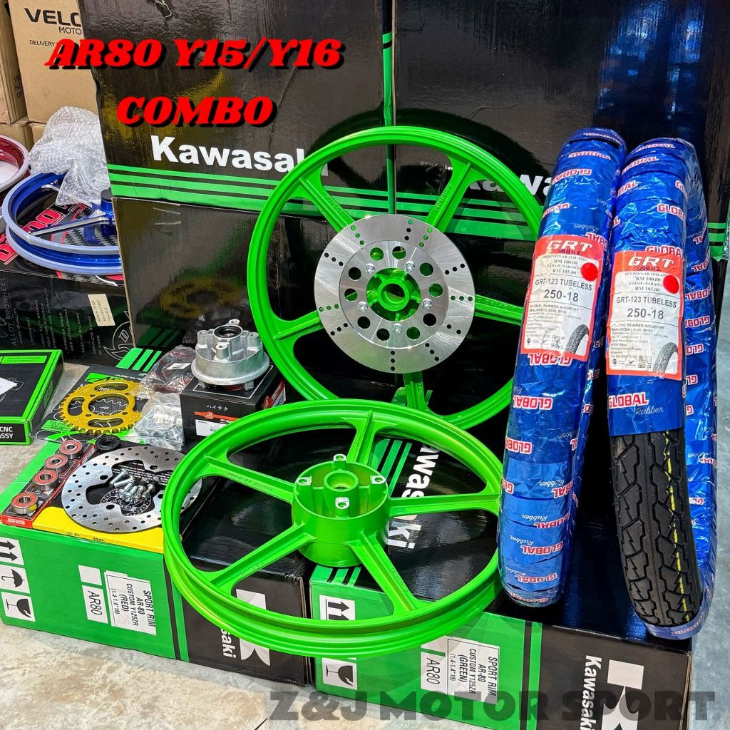 SPORT RIM KAWASAKI AR80 COMBO SET PNP Y15/Y16 & RS150 V1/V2 | Shopee ...
