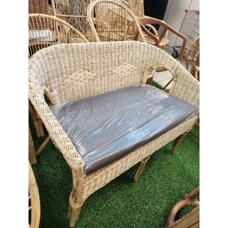 [The Rattan House] Rattan 2-Seater Sofa with Cushion/ Rattan Living ...