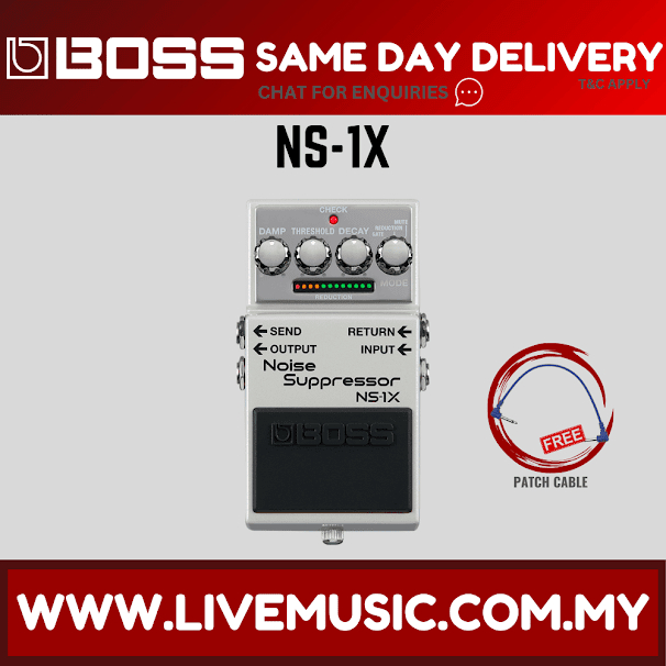 Boss NS-1X Noise Suppressor Guitar Effect Pedal (NS1X / NS 1X ...