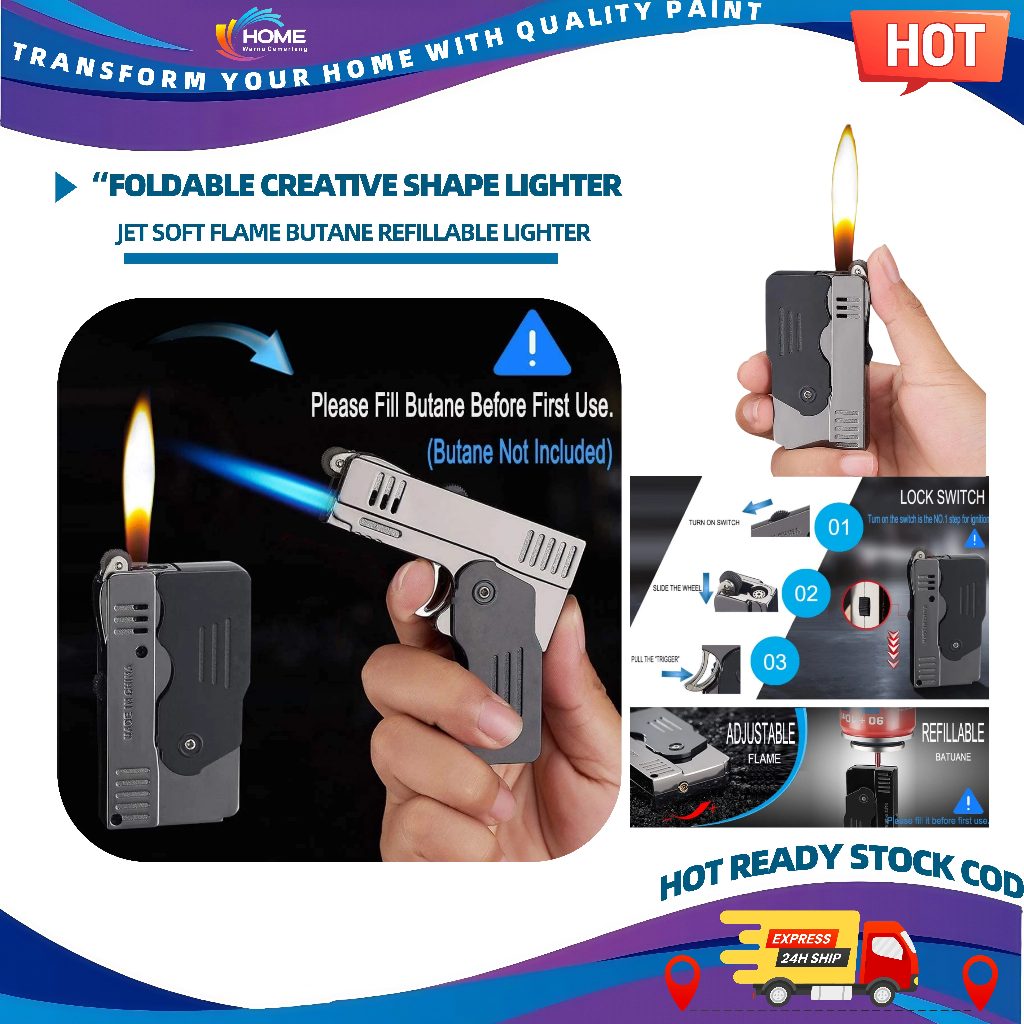 NEW 2 in 1 Jet Ordinary Flame Lighter Creative Model Torch Turbo ...