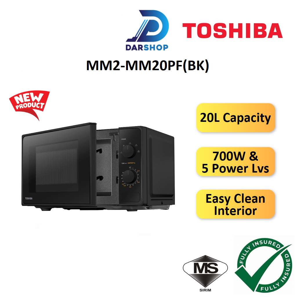 2025 Toshiba Microwave Oven 20L / 21L With Defrost Easy Clean Premium Coated Mikrowave 微波炉 MM2 ...