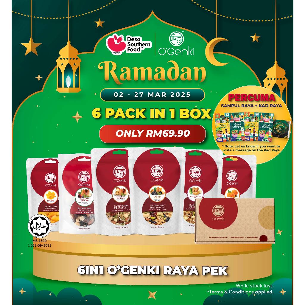 Ogenki Raya T Pack Set 6 Pack In 1 Box Healthy T Set Nut