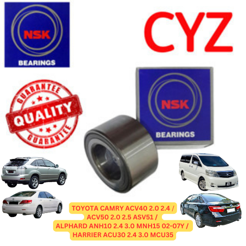 Front Wheel Bearing Toyota Camry ACV40, ACV50 ASV51, Alphard ANH10 MNH10, Harrier ACU30 MCU30 ...