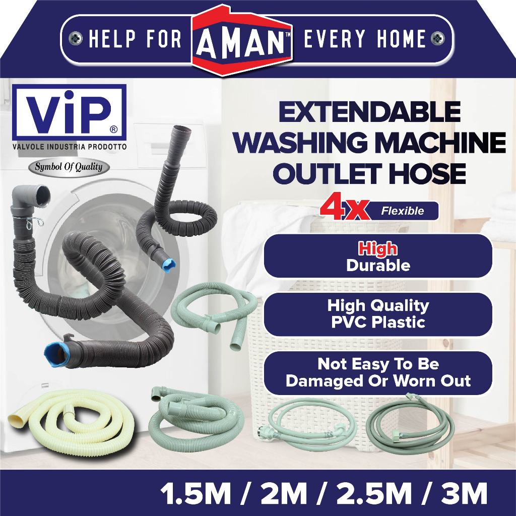 ViP Washing Machine Outlet Drain Hose Washer Pipe Connector Paip Tiub ...