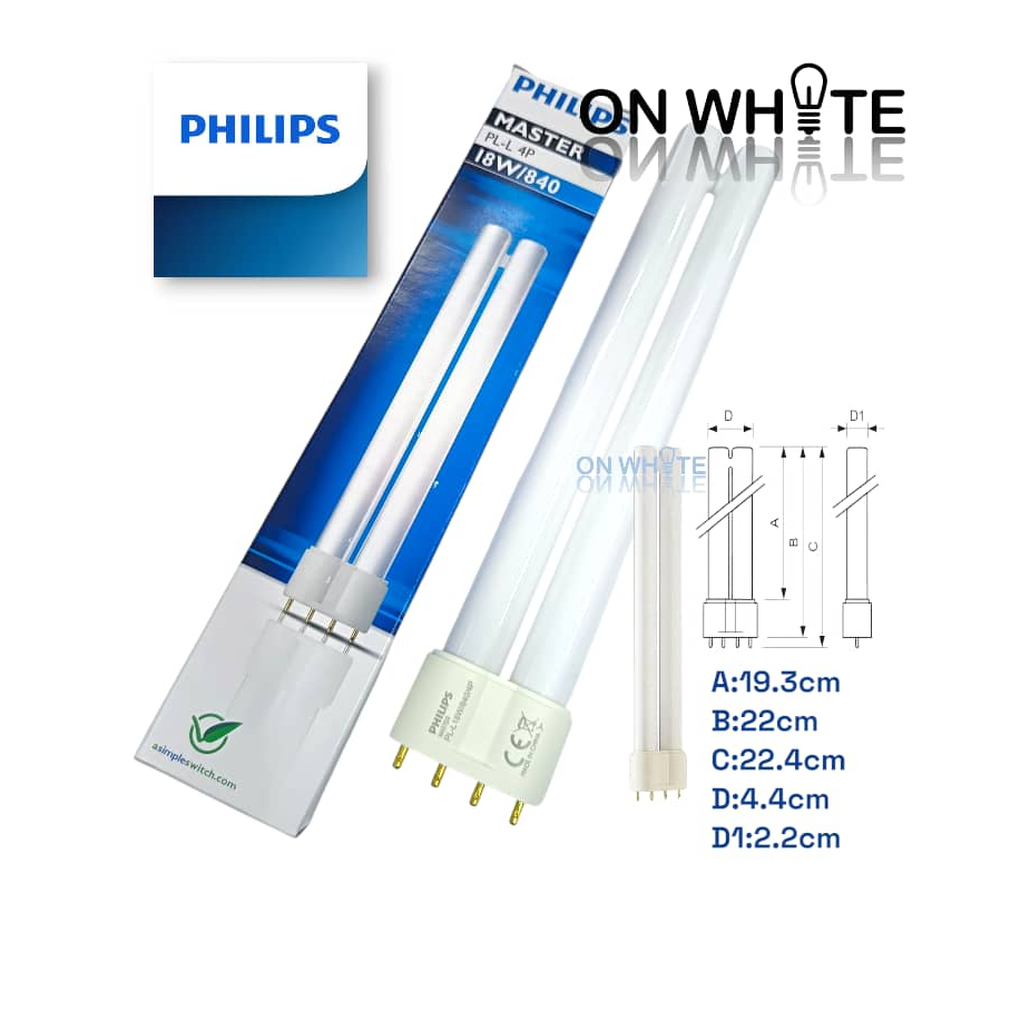 PHILIPS MASTER PLL PL-L 4P 4PIN 18WATT 840 COOLWHITE 1200lm | Shopee Malaysia