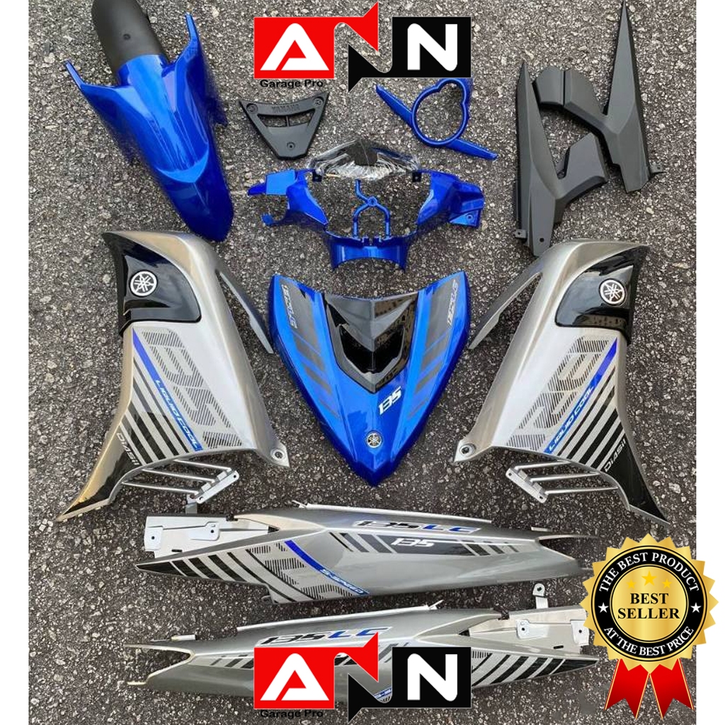 COVERSET BODYSET YAMAHA LC LC135 V6 V7 DR BIRU SILVER VPBC5 S3 2015 ...