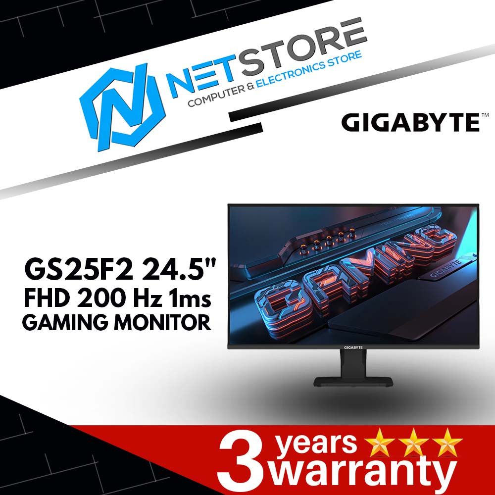 GIGABYTE GS25F2 24.5" FHD 200 Hz 1ms GAMING MONITOR | Shopee Malaysia