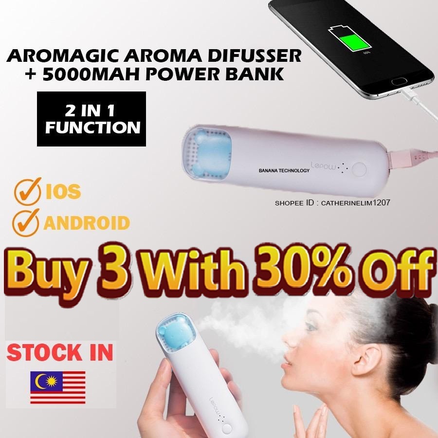 Aromagic Aroma Difusser + 5000mah Powerbank (2 in 1 Function) Original ...