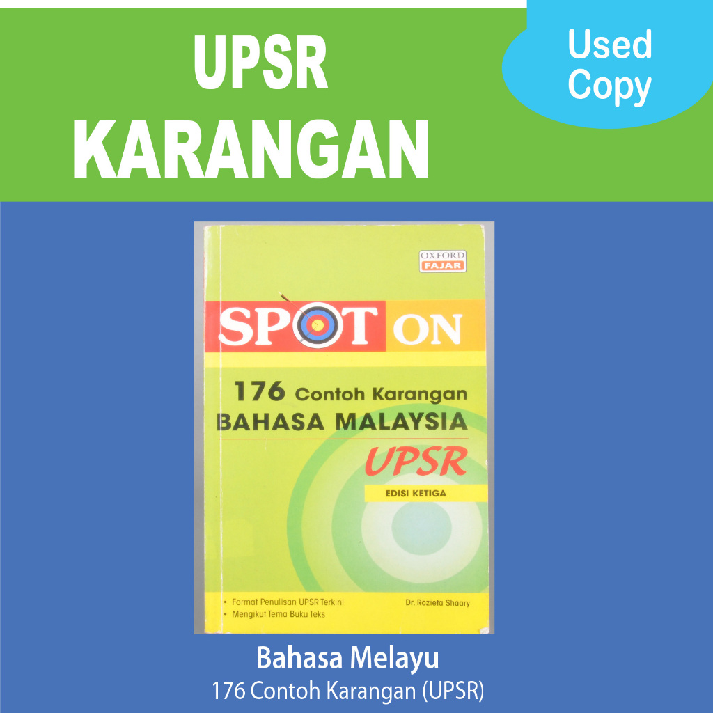 [P-TEKS-Karangan] UPSR Spot On 176 Contoh Karangan (Oxford Fajar) | Shopee Malaysia