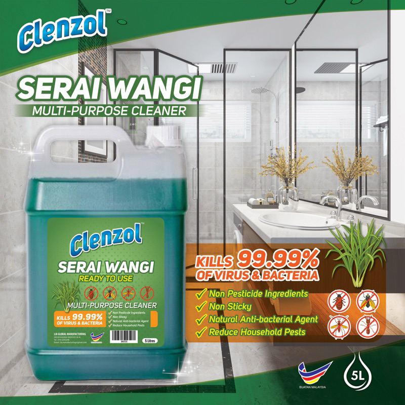 Serai Wangi Clenzol Pest Repellent Multipurpose Cleaner 5L Anti ...