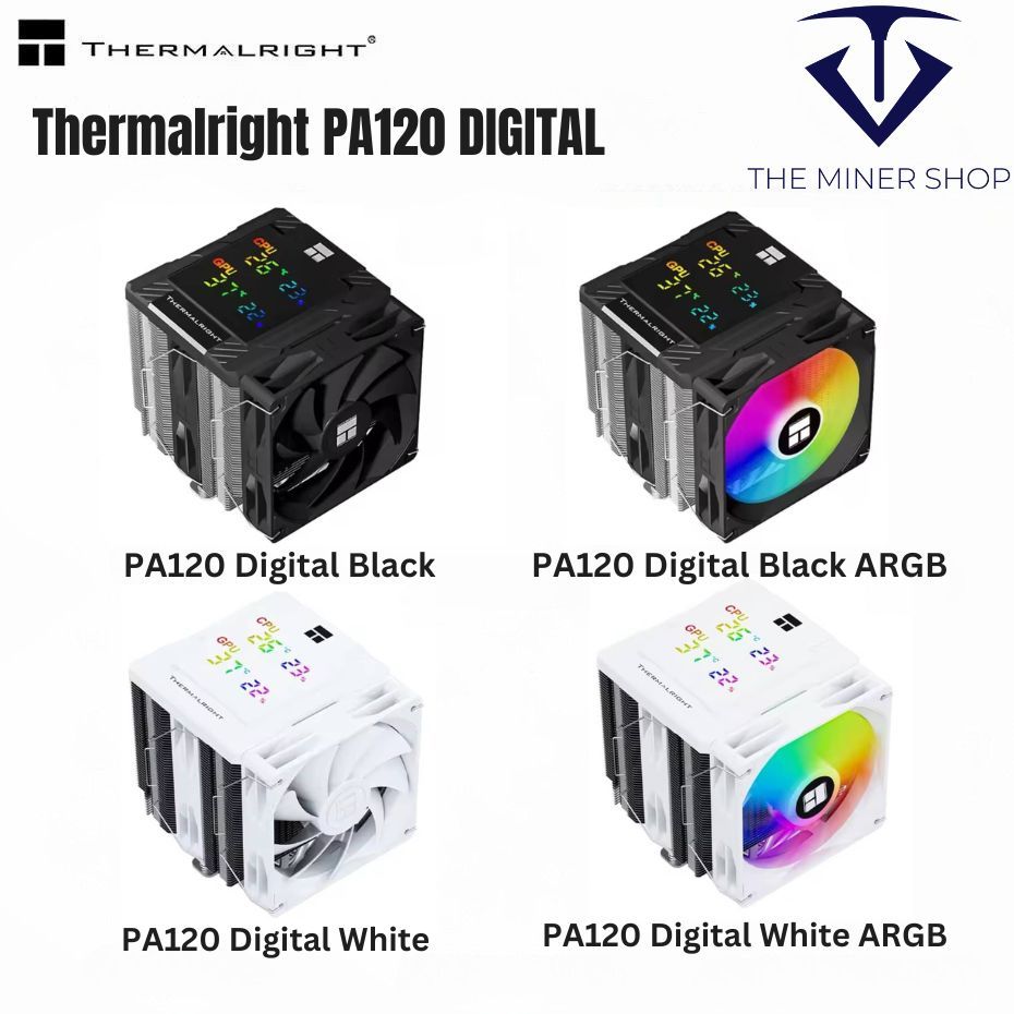 THERMALRIGHT PA120 DIGITAL PEERLESS ASSASSIN 120 BLACK | WHITE CPU ...