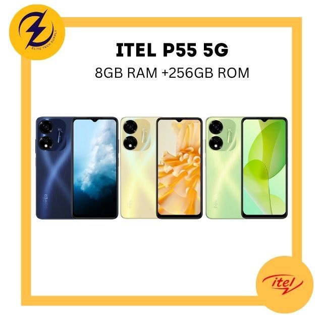 ITEL P55 5G (8GB+256GB) 50MP Dual Clear Camera | Revolutionary Speed ...