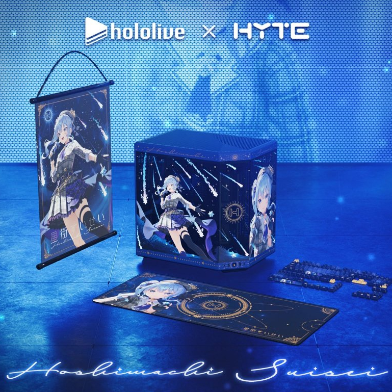 [PO - Limited] hololive x HYTE Hoshimachi Suisei Keycap and Desk Pad ...