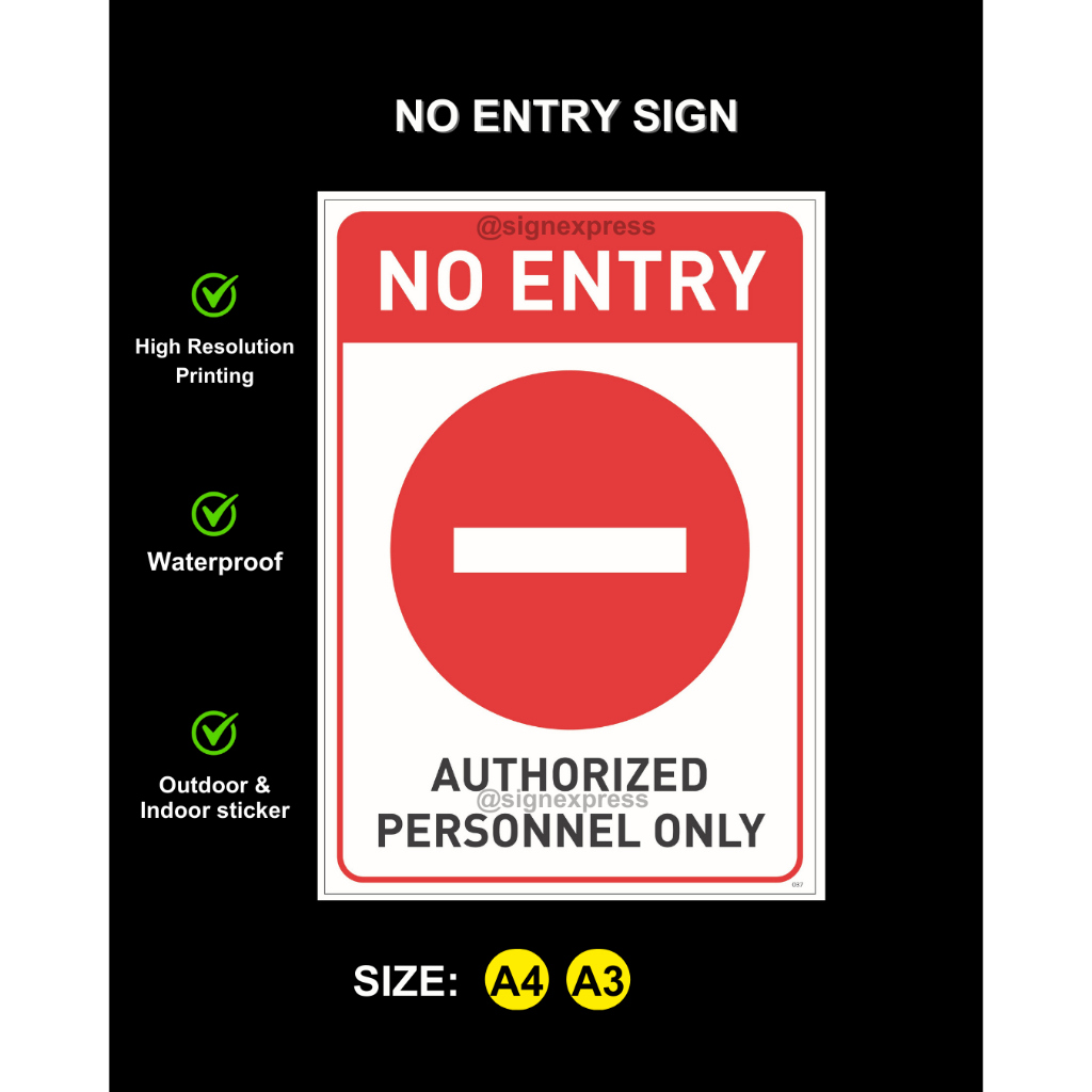 (READYSTOCK) DILARANG MASUK TANDA AMARAN WARNING SIGN NO PARKING NO ...