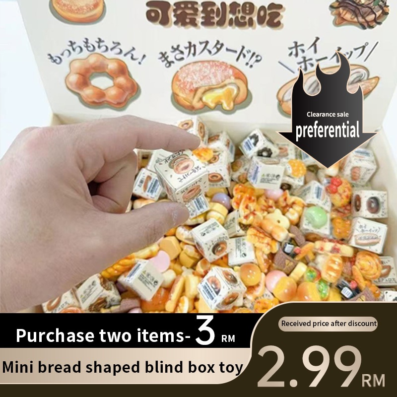 🥨 New mini baked bread mini props, food toys, bread shapes, surprise ...
