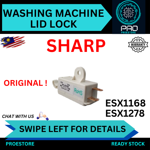 ORIGINAL Lid Lock Washing Machine SHARP ESX1168 / ESX1278 Door Switch Washing Machine / Suis ...