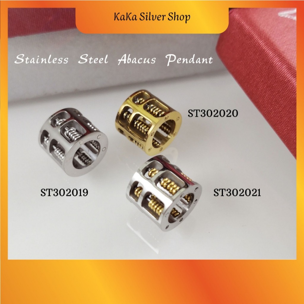 Original 316 Stainless Steel Abacus Pendant | Loket Sempoa Stainless ...
