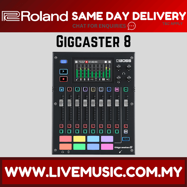 Boss GigCaster 8 8-Channel Streaming Mixer (GigCaster8 GigCaster-8 ...