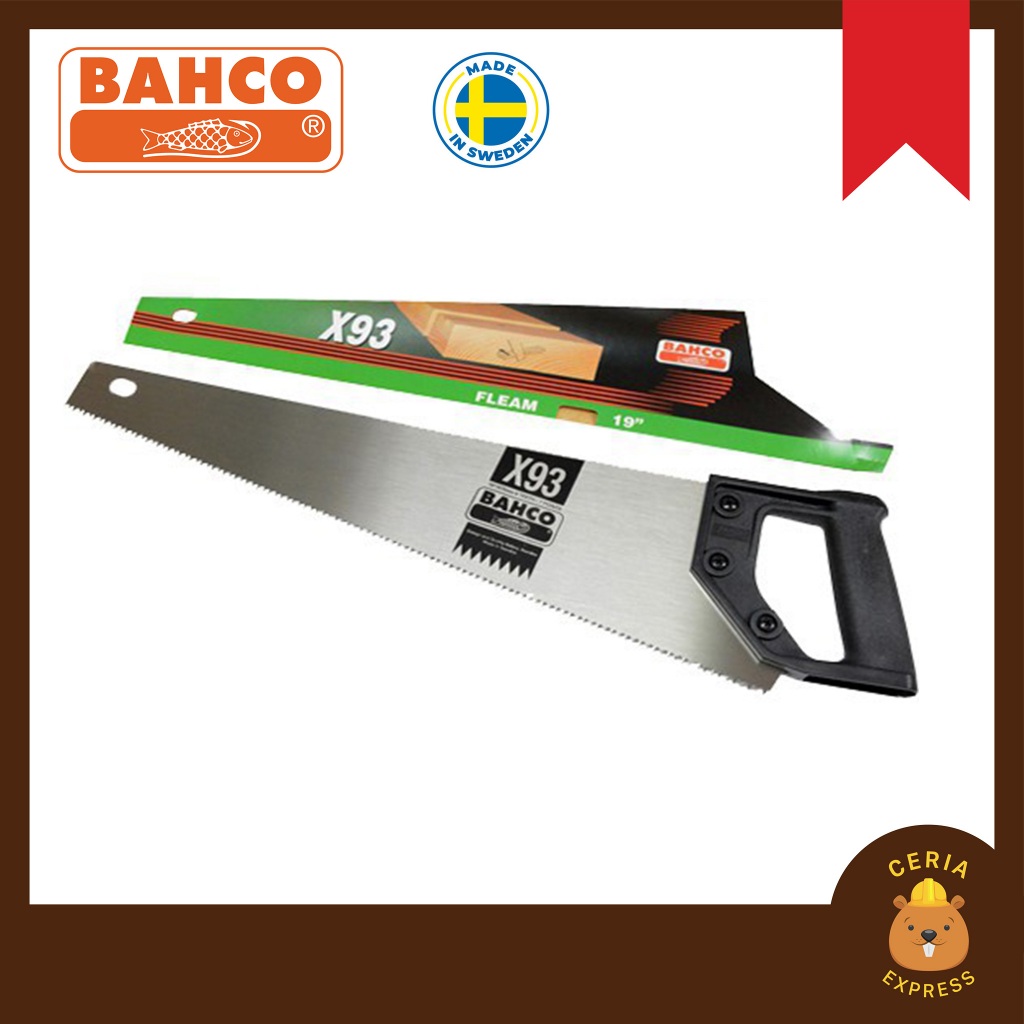 BAHCO X93 (19" / 22") Wood Hand Saw Gergaji Kayu Cap Ikan Original ...
