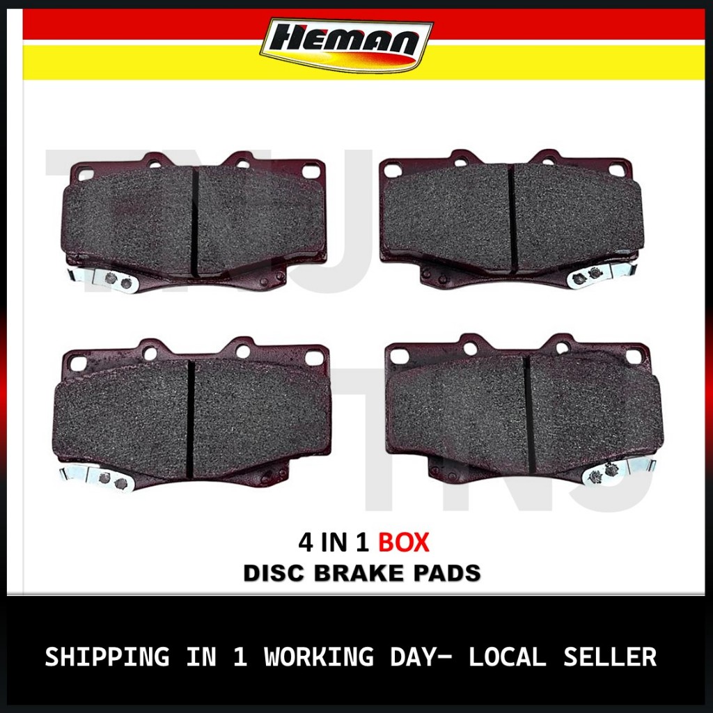HEMAN DISC BRAKE PAD ( FRONT ) TOYOTA HILUX VIGO 2.5 , KUN25 4X4 YEAR ...