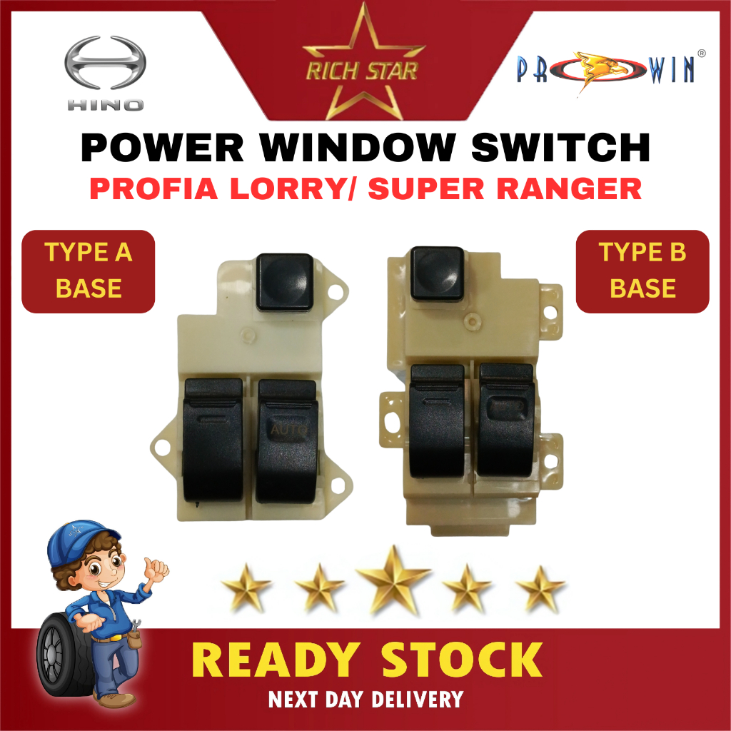 HINO PROFIA (24V) LORRY/TRUCK 2-DOOR POWER WINDOW SWITCH MAIN MASTER ...