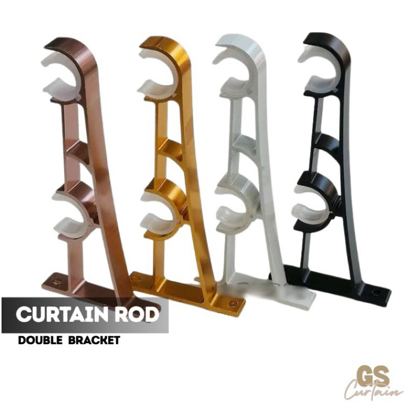 Double bracket Thickness 25mm - 28mm ~ Bracket Rod Curtain Thickness ...