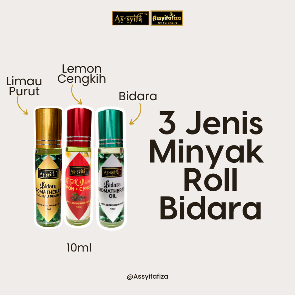 Minyak Bidara Limau Purut & Lemon Cengkih 10ml Original HQ Minyak Angin ...