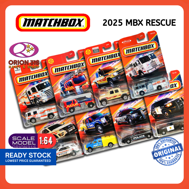 Matchbox 2025 MBX Rescue Toyota Landcruiser/ Pierce Arrow XT Fire ...