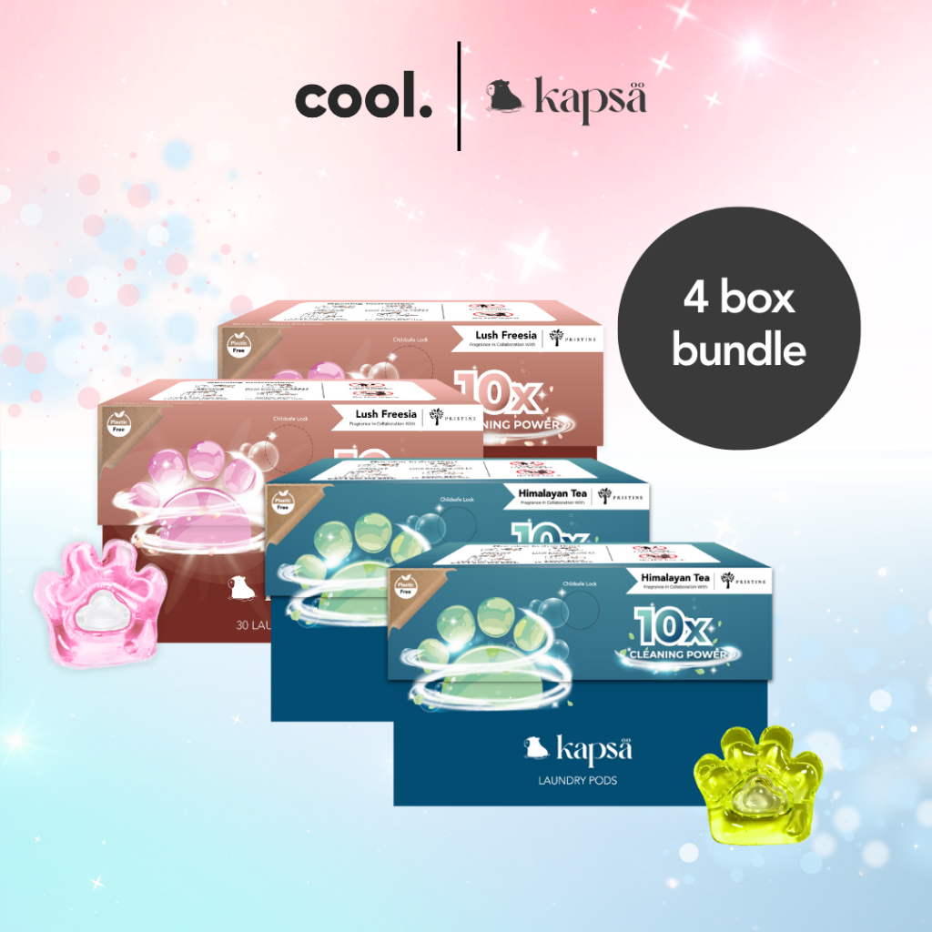 Kapsa 10-in-1 Laundry Capsule Mixed Scent 4 Box – with Himalayan Tea ...